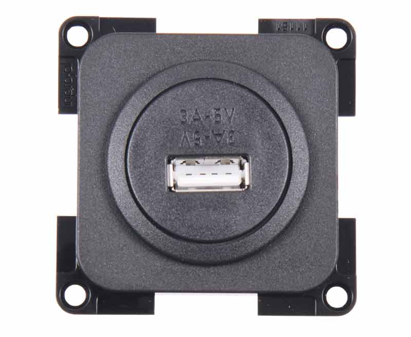 USB 1-way socket slate grey, loose | 12V Sockets & Adapters | Electrics ...