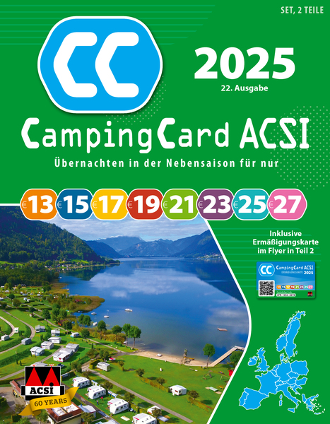 ACSI CampingCard 2025 | Guide turistiche, guide campeggi ADAC, ecc ...