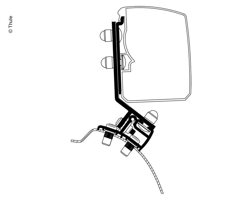 Thule Markise 3200, Adapter PSA Minivan Fixed RHD | Thule Markise ...