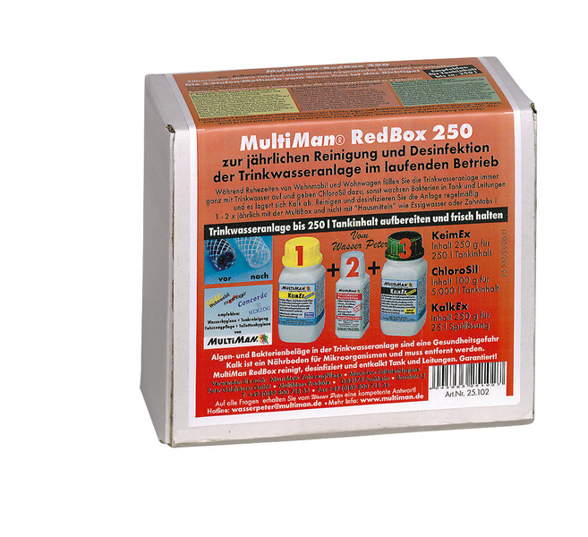MultiMan RedBox 250 water preparation box | Water Tank Cleaning | Motorhome & Caravan Sanitary ...