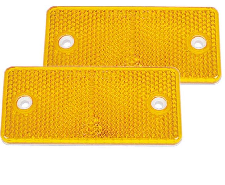 Reflector yellow - rectangular 94 x 44 mm | Reflectors Motorhome ...