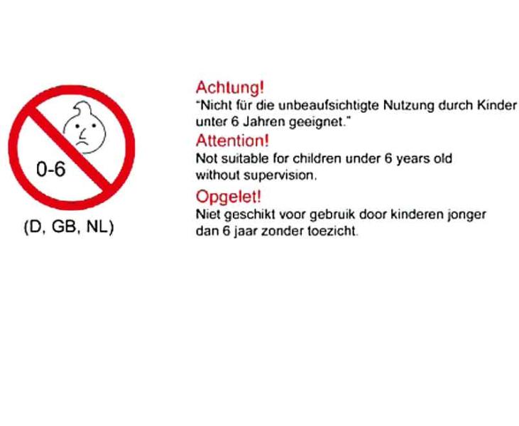 Sticker Protection against falling out of the bunk 92 x 28,5mm | Safety ...