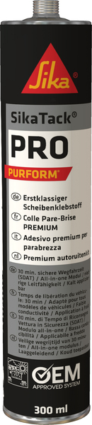 Scheibenklebstoff SikaTack Pro Purform - 300 ml - Schwarz | Reimo Schweiz