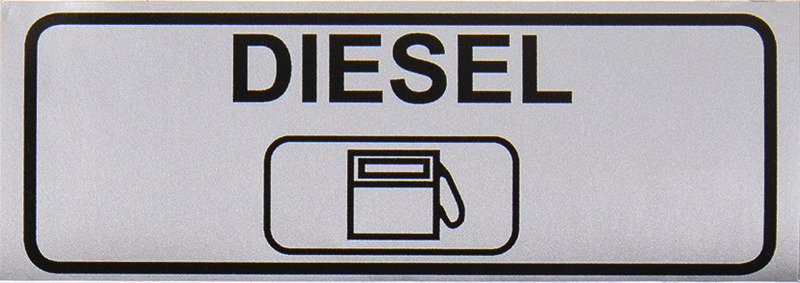 Sticker "Diesel" W90 x H30 mm | Safety Stickers for Caravan and ...