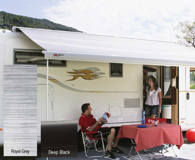 Dachmarkise F65L 4,5m Royal Grey, Gehäuse Deep Black Auszug 250cm ...