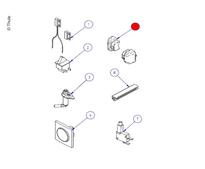 End cap left and right black | Spare Parts for Thule Step Tread ...