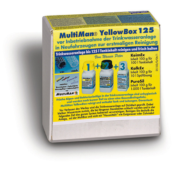 MultiMan YellowBox 125 water startup | Water Tank Cleaning | Motorhome & Caravan Sanitary, Water ...