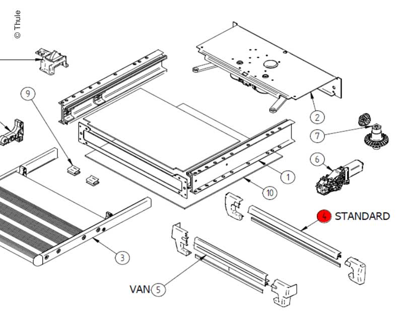 Front Protect.SlideOut700 | Spare Parts for Thule Step Tread, Omnistep ...