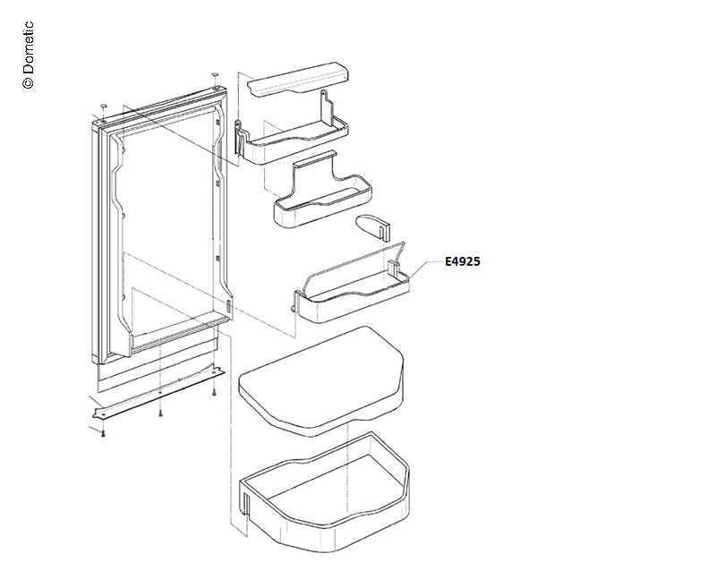 Türfach unten L=403mm | Réfrigérateurs | Pièces détachées Seitz-Dometic ...
