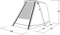 Free-standing rear tent SANDCREST S for bus height 155 - 185 cm ...