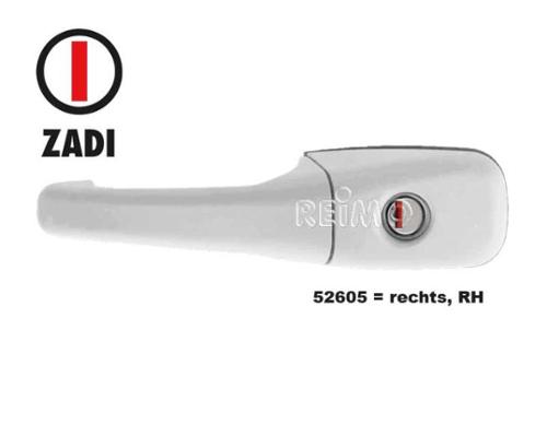 Exterior grip CARAVAN right, without cylinder and key, white | ZADI ...