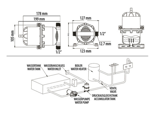 Pressure compensation tank 0.75 l | Reimo English