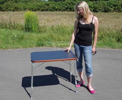 Multifunctional table system for Mercedes Vito long with silver edge ...