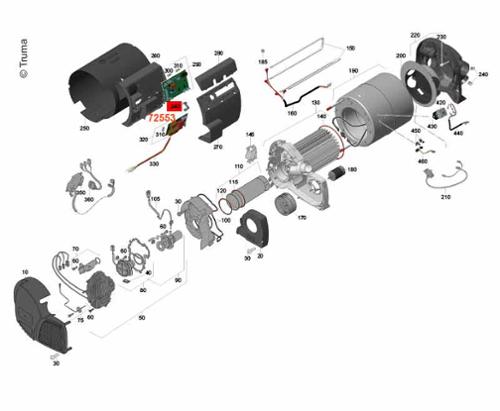 Connecting cable E-control | Spare Parts for Truma Combi Heating, Truma ...