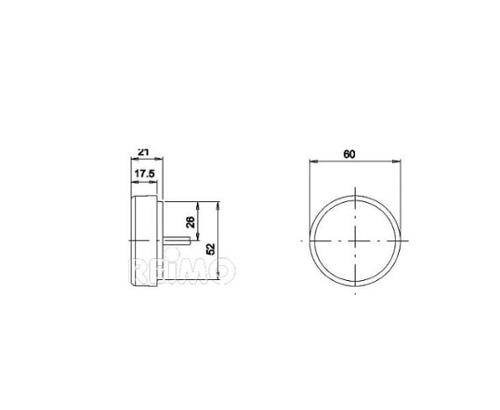 LED-Begrenzungsleuchte, 12V, 1W, klar, 700 mm Kabel, IP67 ...