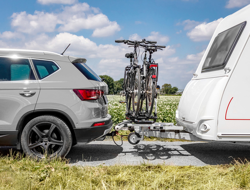 LAS BC260 bike carrier for caravan drawbar, 2 bikes | Reimo North America